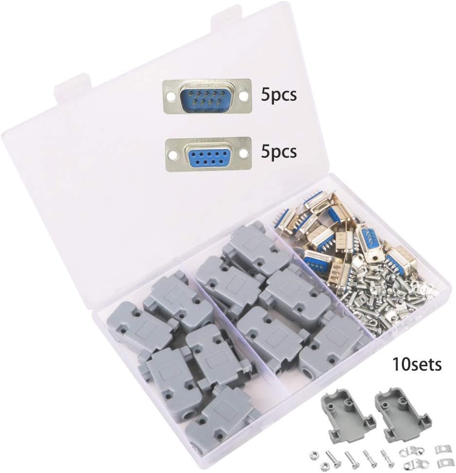 Amazon.com: GTIWUNG DB9 Solder Connectors, RS232 Parallel DB9 Serial ...