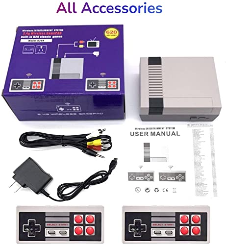Retro Game Console,Classic Mini Game System Preloaded 620 Video Games ...