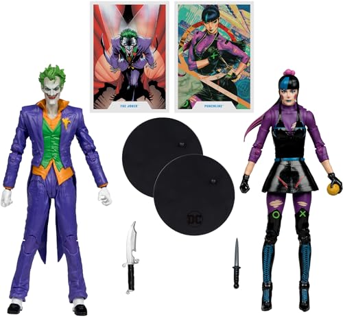 McFarlane Toys - DC Multiverse The Joker & Punchline 7" Action Figure ...
