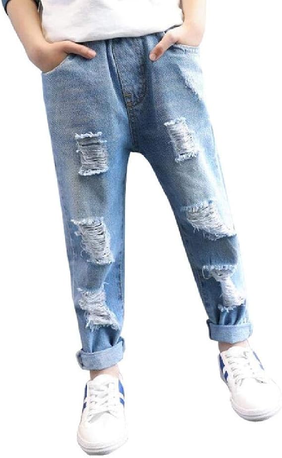 NOBRAND Ropa para niños Jeans con Agujeros Ropa para niños Cintura ...