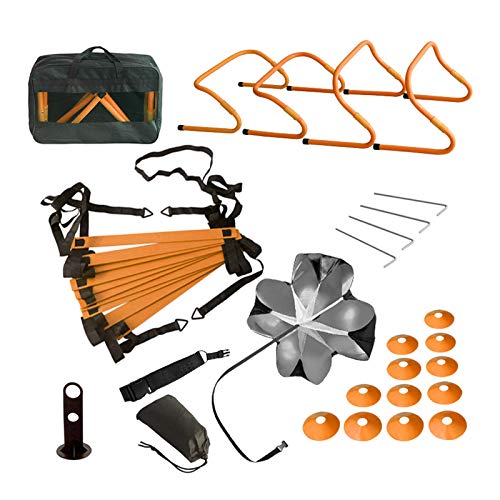 TOCO FREIDO Speed&Agility Ladder Training Set – 20ft Agility Ladder Set with 12 Rungs, 4 ...