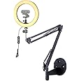 Amazon.com : Webcam Ring Light Wall Mount, 10'' Streaming Light with ...