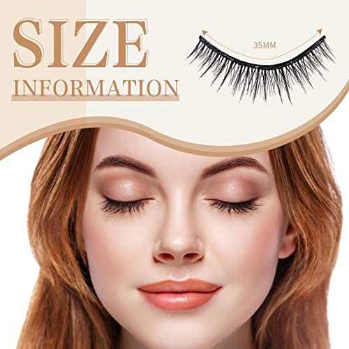 Nuogo 24 Pairs Reusable Self Adhesive Eyelashes No Glue or Eyeliner ...