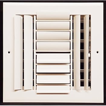 10"w X 10"h 4-Way Aluminum Curved Blade Adjustable Air Supply HVAC ...