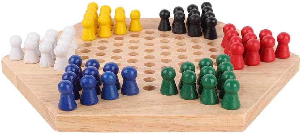 Alomejor Wooden Checkers Kids Educational Checkers Table Game Set for ...