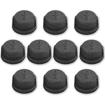Black Malleable Iron Cast Pipe Fitting Cap, Home TZH 10 Pack 1/2" Black ...