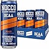 NOCCO BCAA Energy Drink Peach Flavor - 12 Fl Oz (Pack of 12) - 180mg of ...