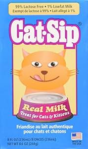 Amazon.com : Cat Sip 99781 Real Milk Treat For Cats And Kittens (12 ...
