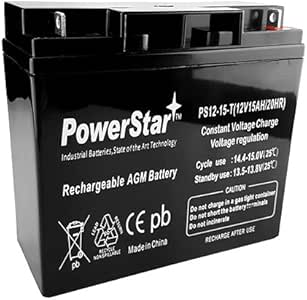 Amazon.com: Battery Vision CP12180 12V 15AH Replacement PS-12180 New ...