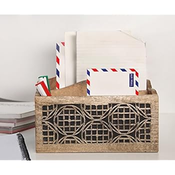 Amazon.com : 5 Section Desk Letter Holder Finish: Black : Office Products