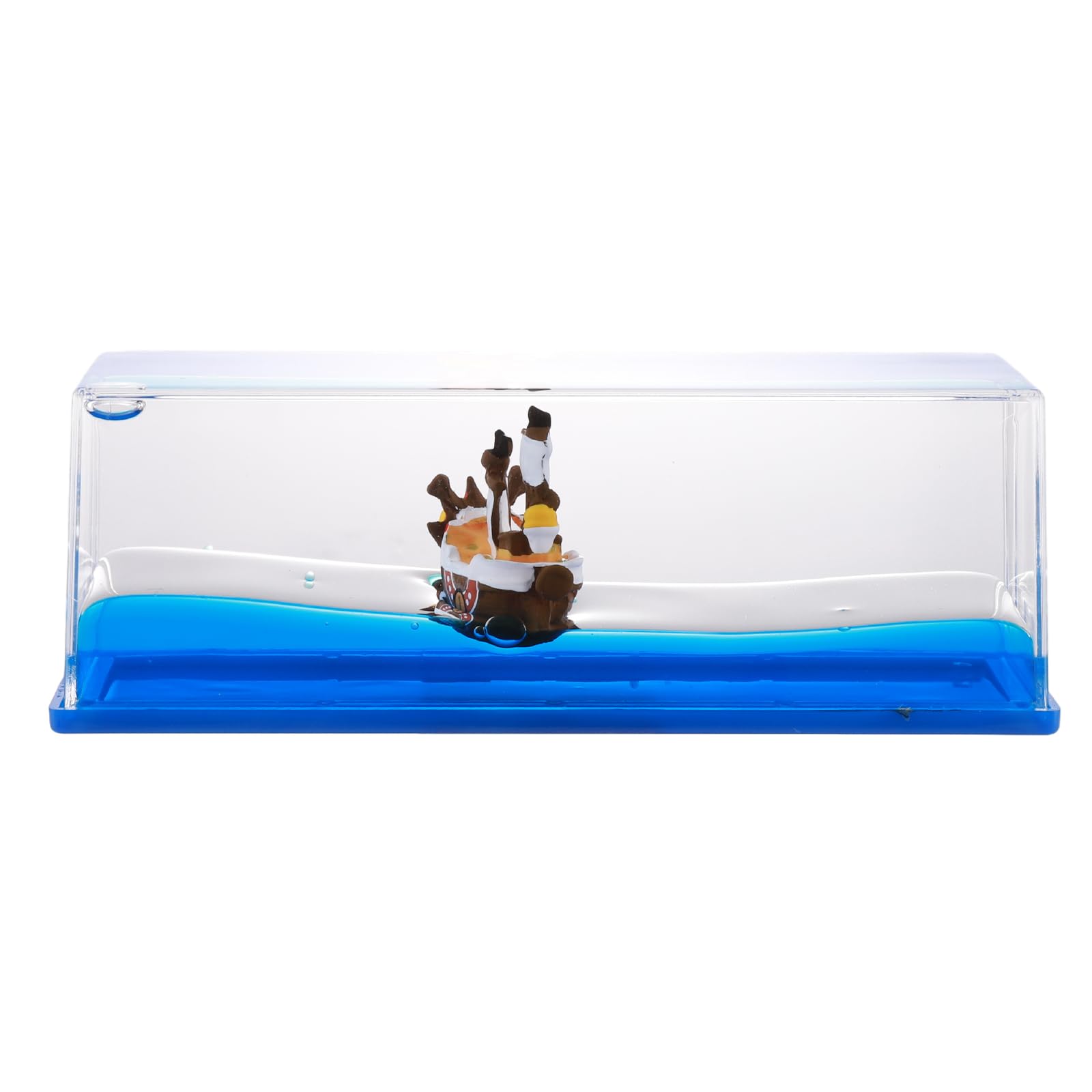 Seaadan1985 Unsinkable Ship Desktop Ornaments, One Piece Ship in a Box ...