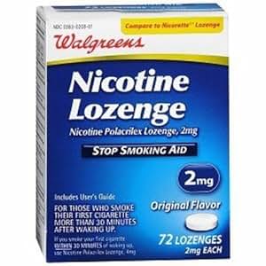 Amazon.com: Nicotine Lozenge Stop Smoking Aid, 2mg, 72ct, Original ...