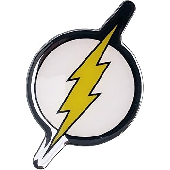 Amazon.com: Fan Emblems Reverse Flash Logo Car Decal Domed/Black/Red ...