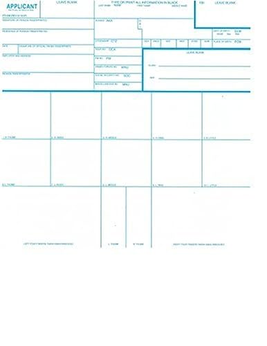 FBI Fingerprint Cards, Form FD-258, 3 pack in Kuwait | Whizz Office ...