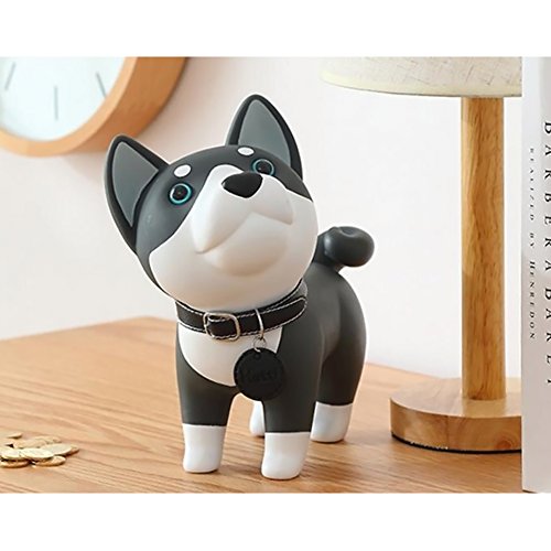 DomeStar Cute Dog Bank, Husky Coin Bank Kids Toy Bank Doggy Puppy Piggy ...