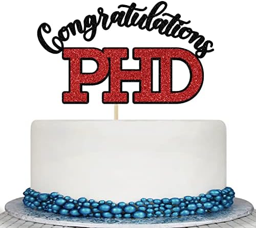 Glitter Congratulations PHD Cake Topper - Congrats PHD Cake Decor ...