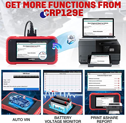 LAUNCH OBD2 Scanner, 2023 Elite CRP129E Diagnostics Scan Tool, ABS/SRS ...