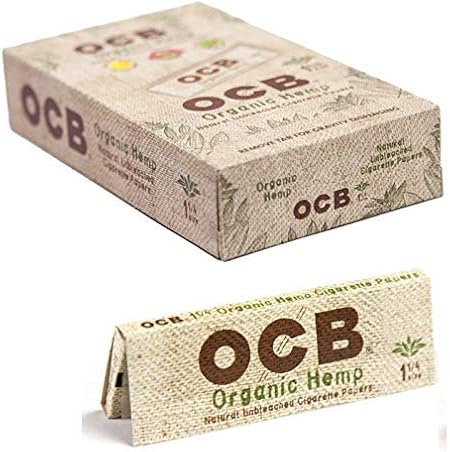 OCB ORG HEMP 1 1/4 WIDE Si Organic Rolling Papers Size-Full Box (24 ...