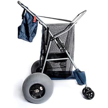 Amazon.com : Custom Big Wheel Beach Cart, 12" Balloon Tires, Rolls ...