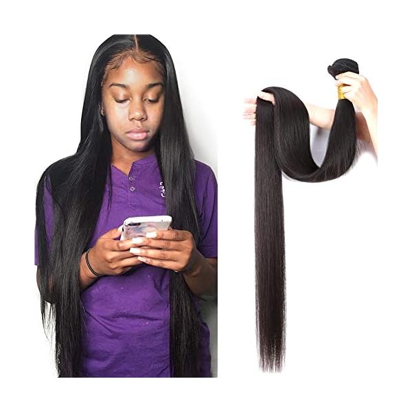 10A Straight Human Hair Bundle 100% Virgin Brazilian Hair 1 Single ...