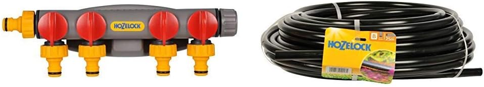 Hozelock 4-Way Tap Connector & Supply Hose, 25 m x 13 mm – BigaMart