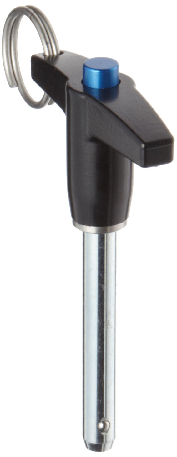 Steel Quick-Release Pin, Plain Finish, 0.3125" Diameter, 0.50" Usable ...