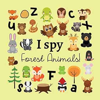 Amazon.com: I Spy Forest Animals!: A Fun Guessing Activity Game Book ...
