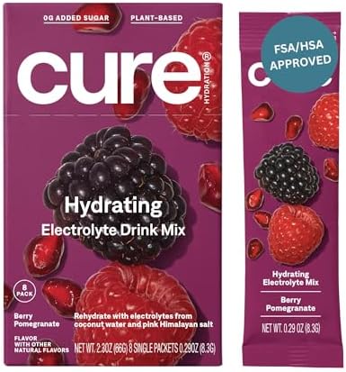 Cure Hydrating Electrolyte Mix | Powder for Dehydration Relief | FSA ...