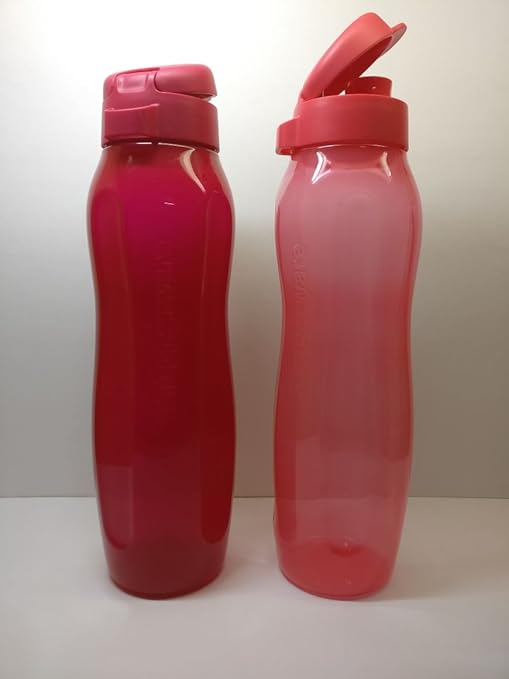 Buy Tupperware Water Bottle 1 Ltr Square Printed Fliptop 2 Pc ...