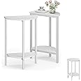 Amazon.com: Vagusicc Side Tables Small End Tables, Set of 2 Half Round ...