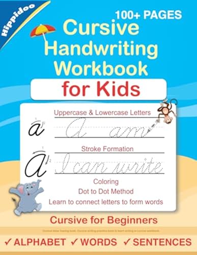 Cursive Handwriting Workbook For Kids: Cursive for beginners workbook ...