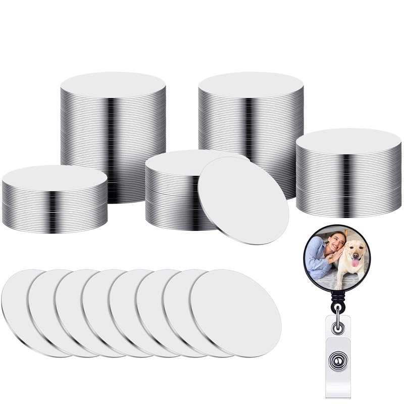 Hotop 50 Pieces 1 Inch Sublimation Badge Reel Blanks Sublimation Blank ...