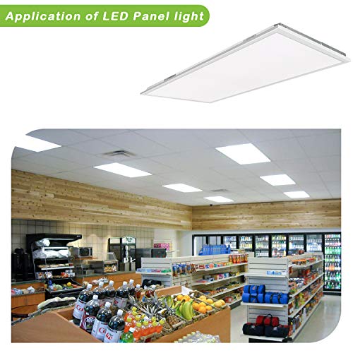 (6 Pack) 2x4 FT LED Flat Panel Troffer Light, 50W Recessed Back-Lit ...