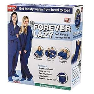 Forever Lazy ~ Adult "ONESIE" Loungewear ~ Size: XS/S in BLUE: Amazon ...