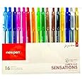Caneta Esferográfica, Newpen, 16 cores, Retrátil, Sensations, 1.0mm | Amazon.com.br