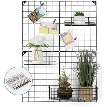 Amazon.com: Wall Grid Panel, Grid Wall Photo Display Hanging, Foldable ...