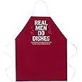 Amazon.com: Attitude Aprons Fully Adjustable "Real Men Do Dishes" Apron ...