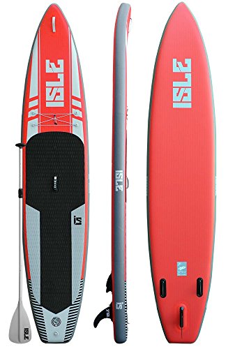 Isle 12 ft 6 inch Inflatable Stand Up Paddle Board with Pump and 3 ...