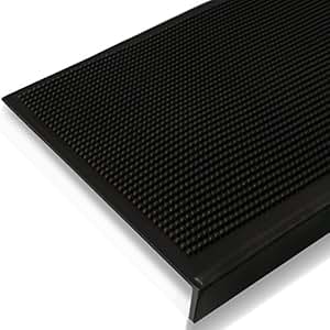 Indoor & Outdoor Bullnose Rubber Non-Slip Stair Treads, 30" x 10" - 0.3 ...