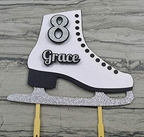 Amazon.com: Ice Skate Cake Topper Personalized with Name and Age: Handmade