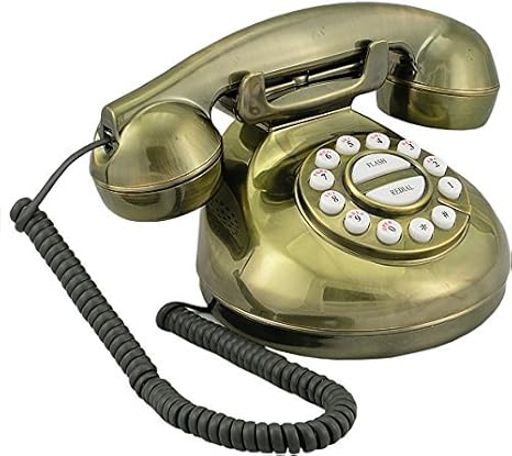 Nostalgie Telefon Retro- 1930 Bronze - Schnurgebundenes Telefon im ...