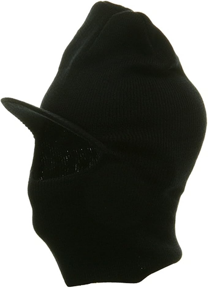 Visor One Hole Ski Mask - Black at Amazon Men’s Clothing store ...