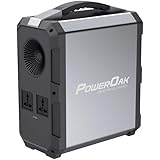 POWEROAK Portable Power Generator 500Wh Solar Power Station Lithium ...