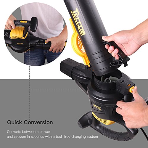 CHEAP Leaf Blower Vacuum, TECCPO TABV01G 12-Amp 250MPH 410CFM 3 in 1 ...