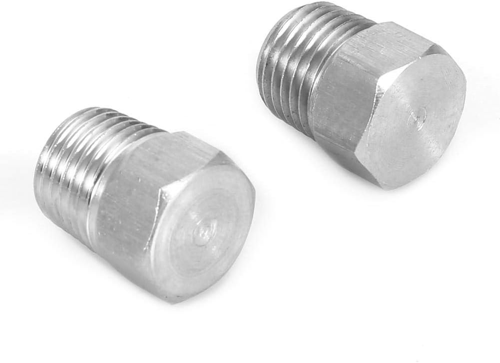 Stainless Steel Outer Hex Thread Socket Pipe Plug Fitting 1/4″ NPT Male Thread Pipe Countersunk ...