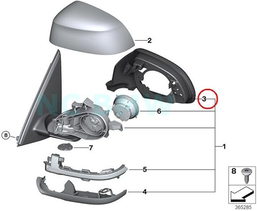 Amazon.com: BMW Genuine Right Black Supporting Ring: Automotive