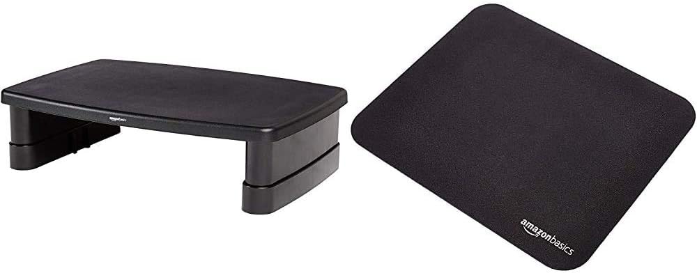 Amazon Basics Adjustable Monitor Stand & Mini Gaming Mouse Pad – BigaMart