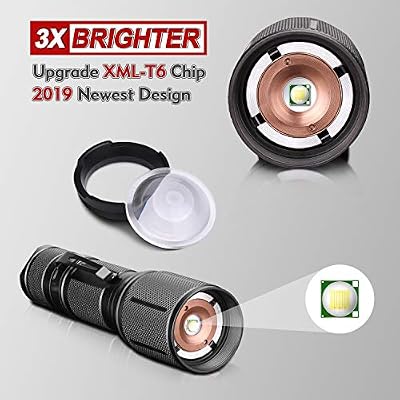 LETMY LED Tactical Flashlight S2000 PRO - 2Pcs Ultra Bright High Lumens ...