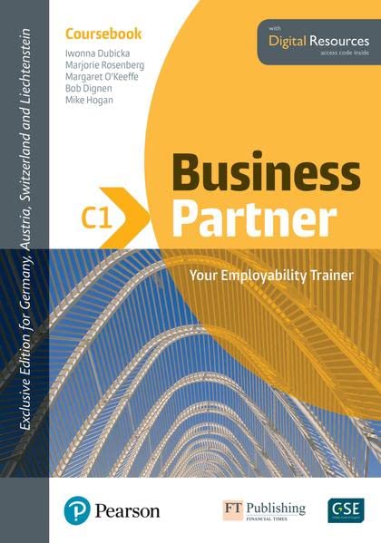 Business Partner C1 Coursebook with Digital Resources: 9783868948196 ...