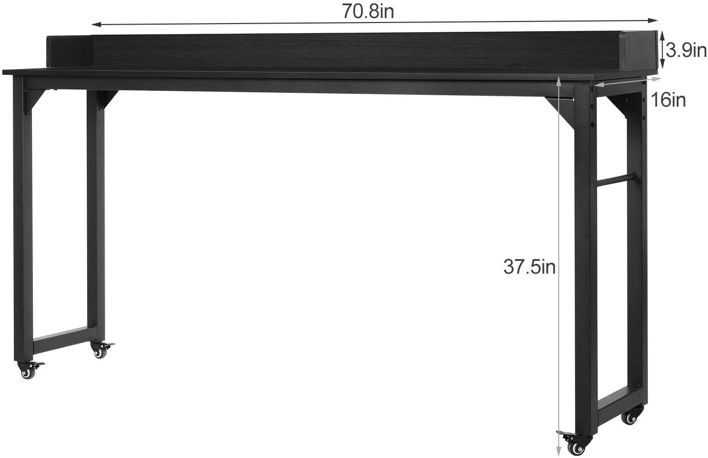 Mua ORAF Overbed Table with Wheels, 70.8'' Rolling Bed Desk for Queen/Full Size Bed, MDF Panel ...
